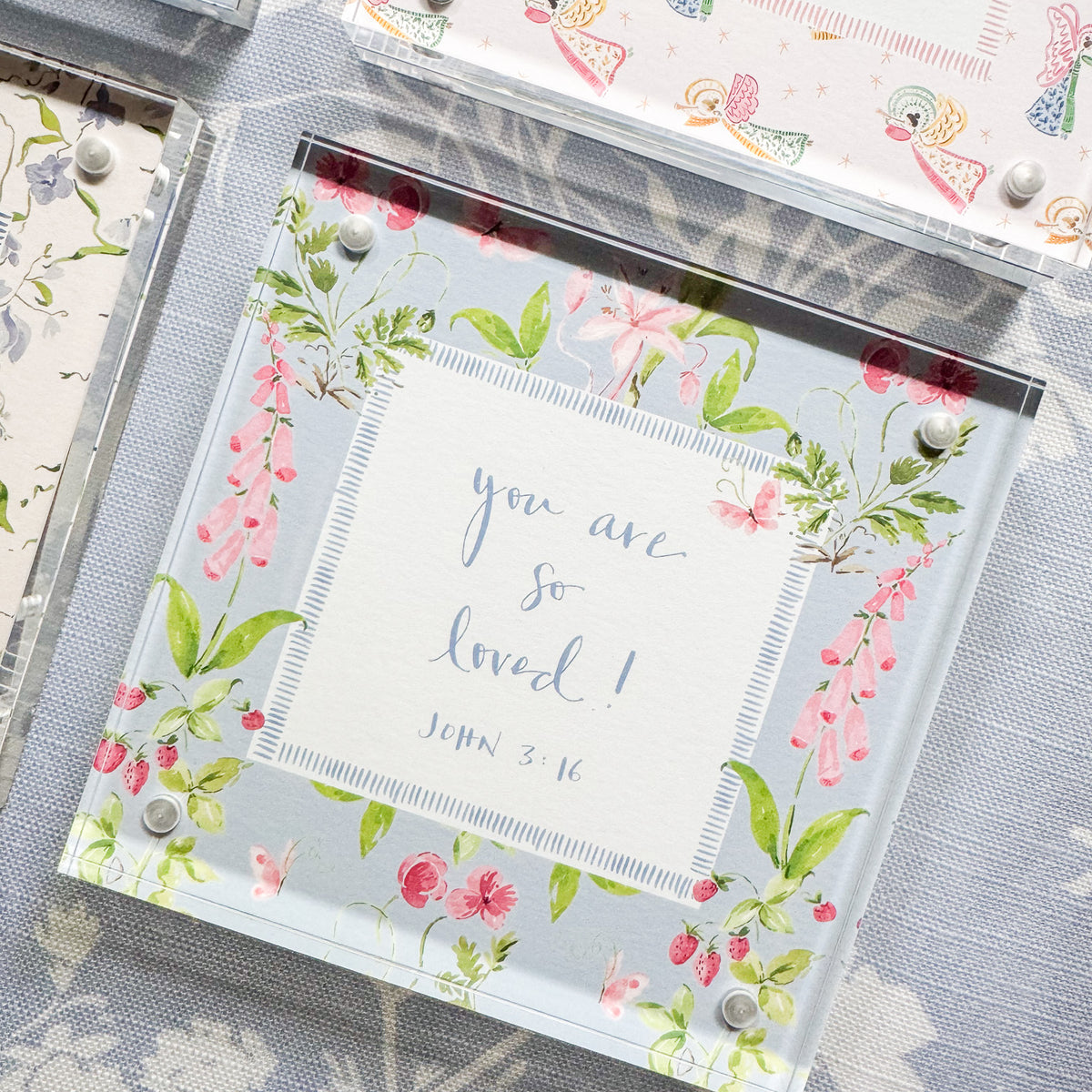 Botanical Large Framed Scripture Card - John 3:16 – Camilla Moss